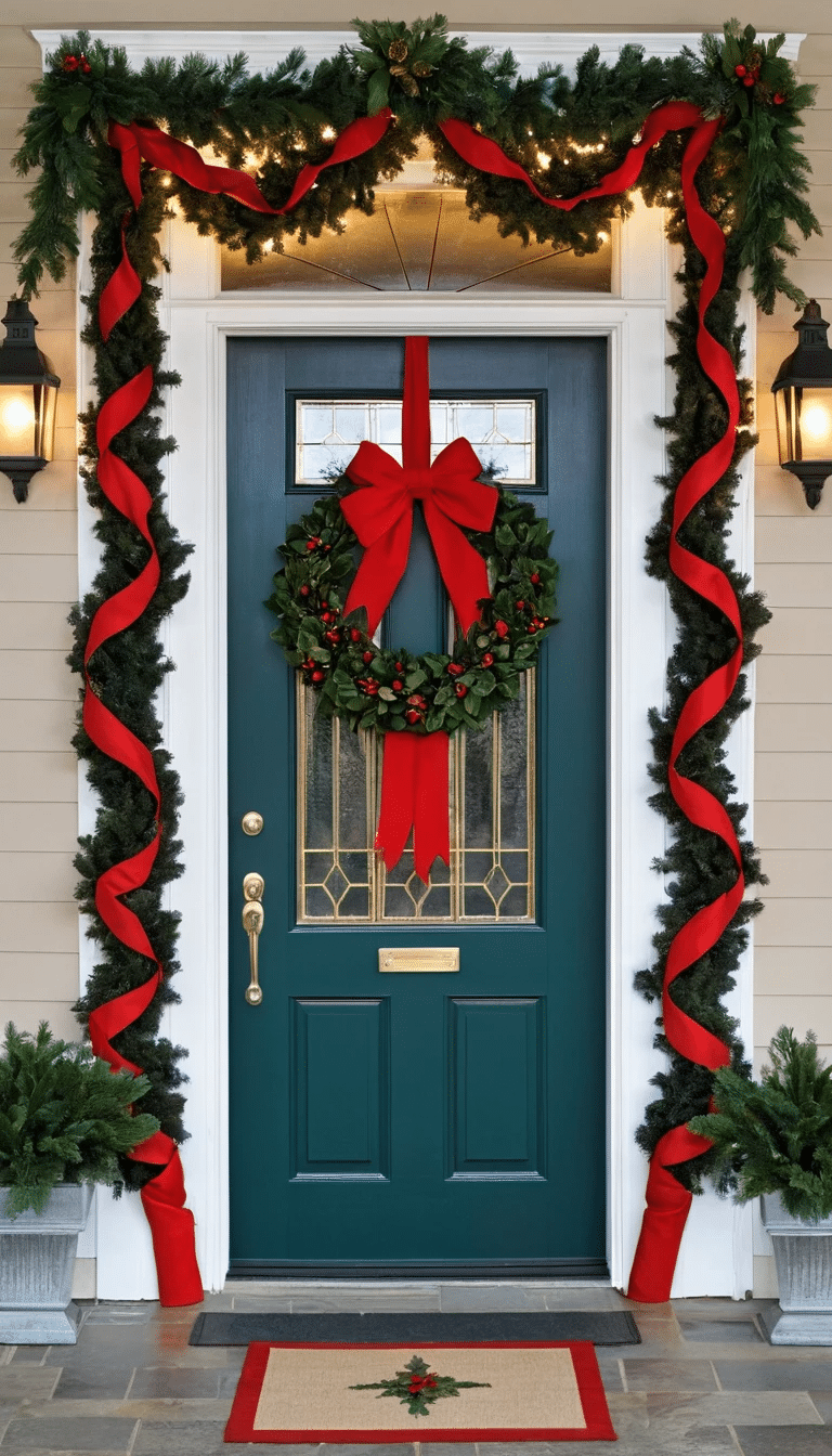 Christmas Door Decorating Ideas for Holiday Cheer