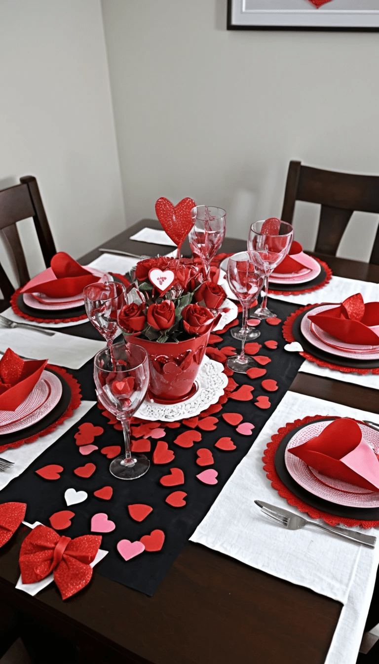 Valentine Table Decoration Ideas for Romantic Settings