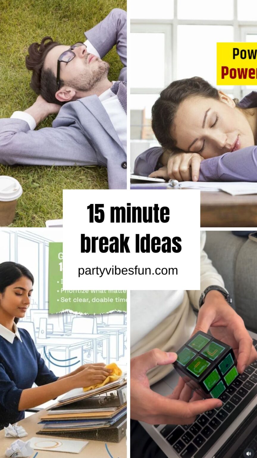 15 minute break Ideas: Quick Refreshers for Busy Moments