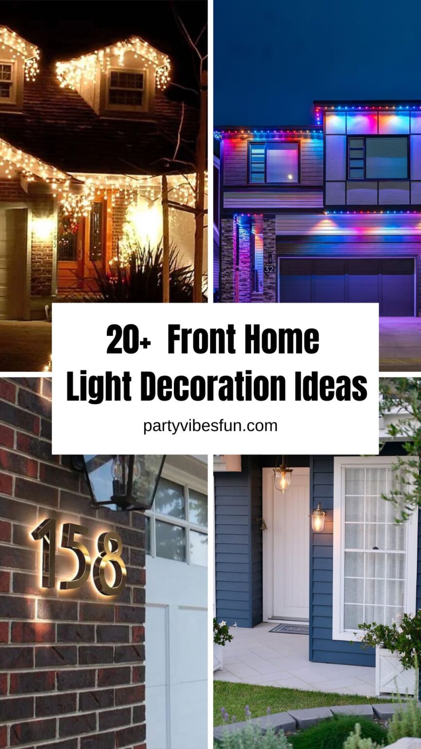 Front Home Light Decoration Ideas for Stunning Glow